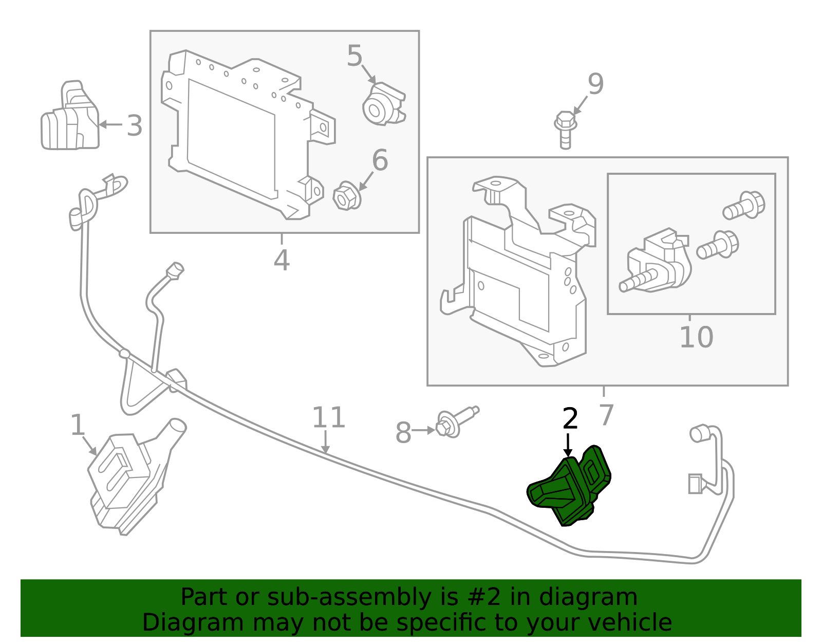 91555-TR0-G01 - 2016-2023 Honda - Clip Ambient Sensor | Genuine Honda Parts