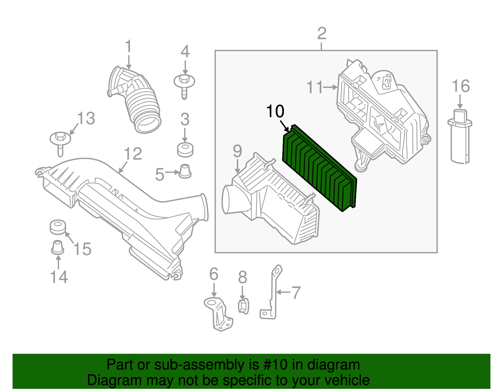 2007-2013 Nissan Altima Air Filter 16546-JA00B | Bill Kay Nissan Parts