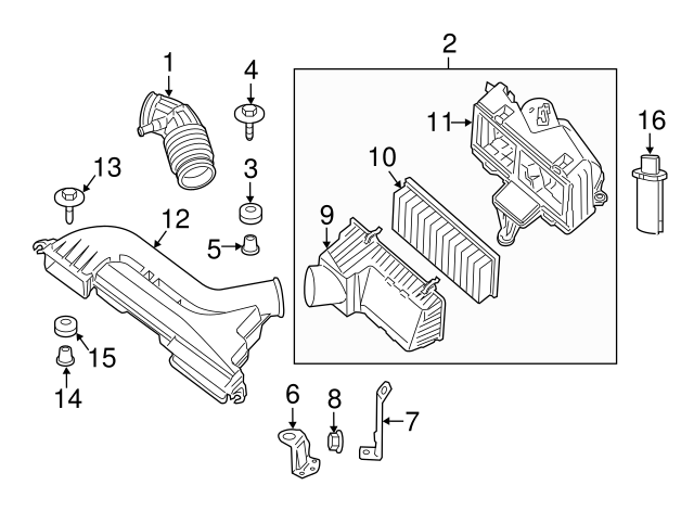 2007-2013 Nissan Altima Upper Duct 16576-JA000 | Team Nissan Inc.