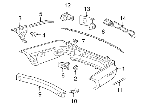 Bumper & Components - Rear for 2010 Jaguar XJ | OEM Vehicle Parts