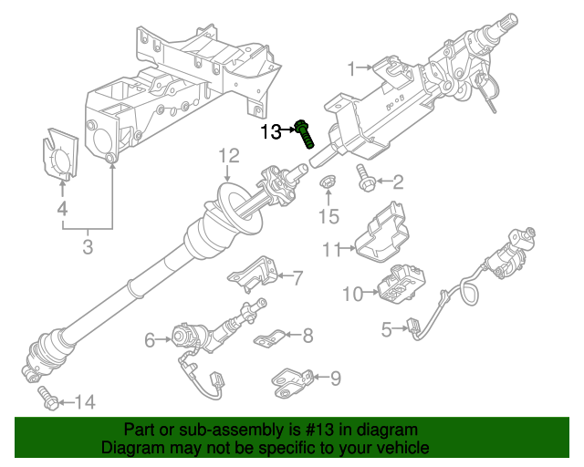2014-2019 Chevrolet Corvette Intermediate Shaft Upper Bolt 88965503 GM ...