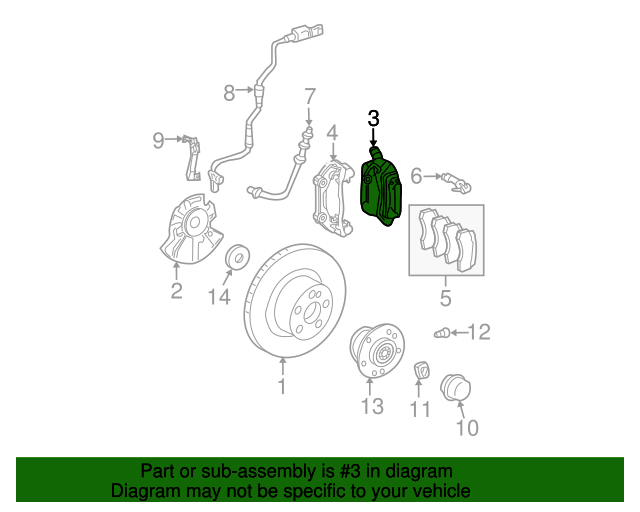 004-420-01-83 - Disc Brake Caliper 2007-2012 Mercedes-Benz | Mercedes ...
