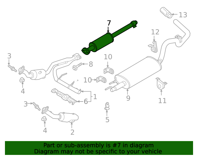 ML3Z-5A212-X - Exhaust Intermediate Pipe 2021-2023 Ford F-150 | Ford ...