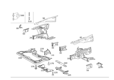 Wheelhouse, Front Subframe for 2005 Mercedes-Benz C 240 | Mercedes-Benz ...