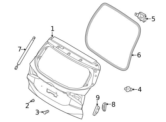 2021-2022 Kia Seltos Weather-Strip On Body 81761 Q5000 | TascaParts.com