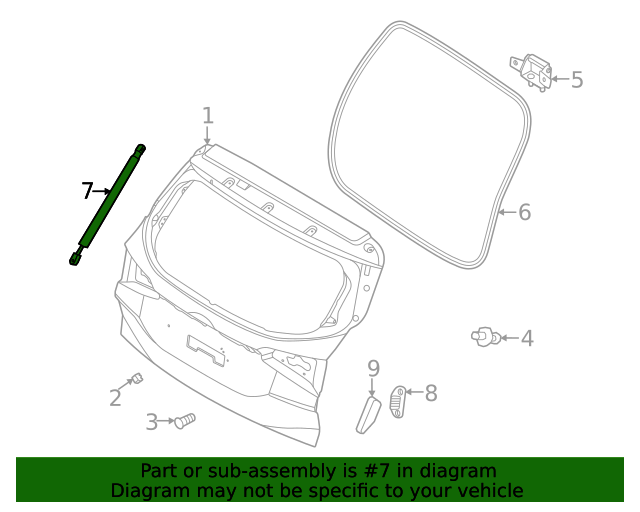 81840-Q5000 - Lift Cylinder 2021-2023 Kia Seltos | Kia.Parts Store