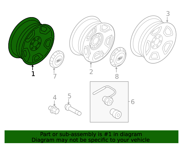 2004-2009 Ford F-150 Wheel, Steel 9L3Z-1007-K | TascaParts.com