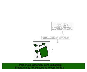 2006-2007 Subaru B9 Tribeca Finish Molding 91112XA08CNN | Subaru Parts ...