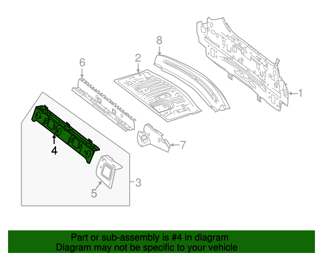 2017-2023 Mercedes-Benz Package Tray Reinforcement 213-640-08-00 ...