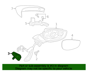 2019 Mazda 3 Mirror Assembly Inner Cover - Driver's Side (LH) BCKA-69 ...