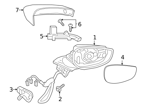 Outside Mirrors for 2019 Mazda 3 | RealMazdaParts.com
