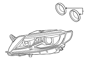 2013-2017 Volkswagen CC Headlamp Assembly 3C8-941-753-S | QuirkParts
