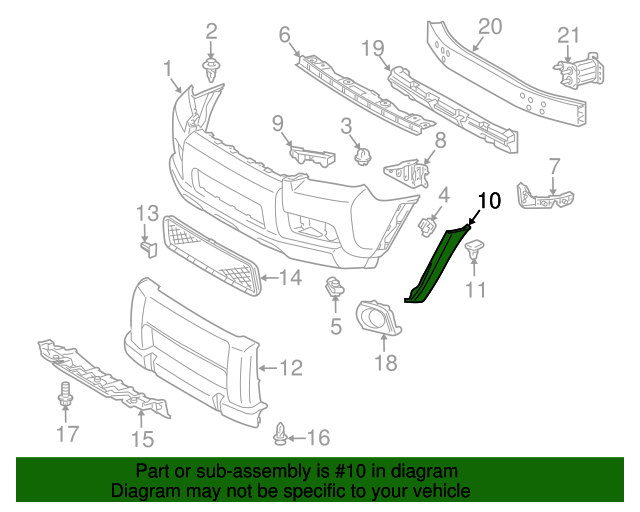 52112-35150 - Side Molding - 2010-2013 Toyota 4Runner | Lithia Toyota Parts