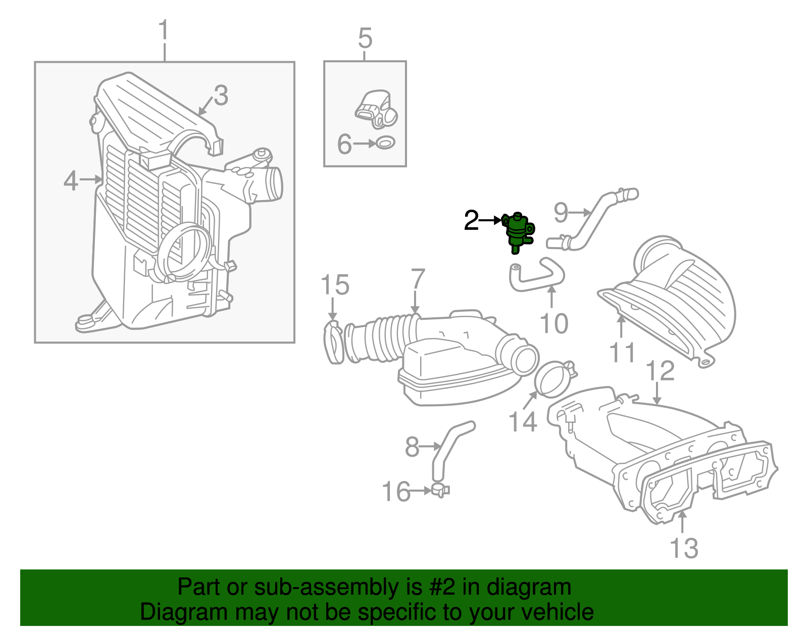 90910-12220 - 2001-2005 Lexus IS300 - Air Cleaner Assembly Valve | My L ...