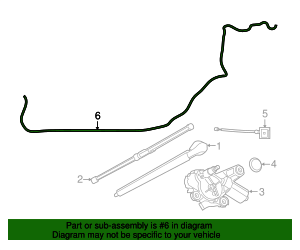 28975-5DA0B - Liftgate Washer Hose 2017-2019 Infiniti QX30 ...