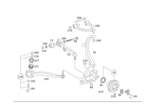 Steering Knuckle and Control Arm for 2011 Mercedes-Benz S 65 AMG® | MB ...