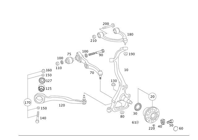 Genuine Spring Link for 1954-2014 Mercedes-Benz Part# 221-330-87-07 ...