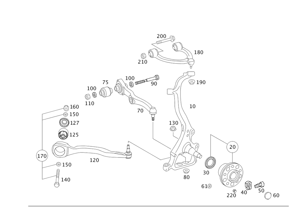 Genuine Spring Link for 1954-2014 Mercedes-Benz Part# 221-330-87-07 ...