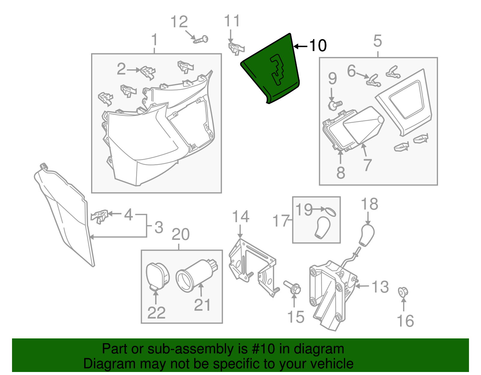 CE12-64-350B - Shift Indicator 2008-2010 Mazda 5 | Florida Mazda Parts