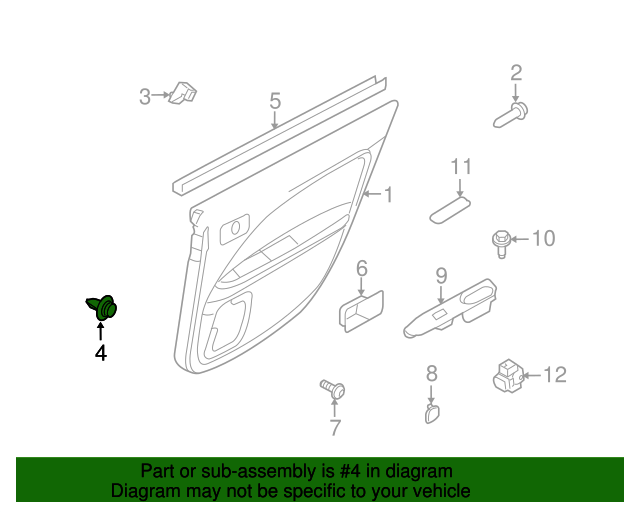 2008-2022 FORD Door Trim Panel Clip W713297S300 | GetOEMParts.com