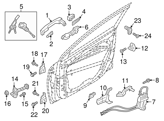 82651-F2200 - Exterior Door Handle 2017-2020 Hyundai Elantra ...