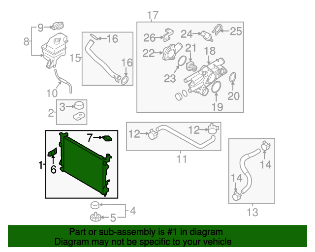 25310-3S051 - Radiator 2011-2013 Kia Optima | Kia.Parts Store