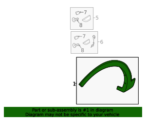 2021-2024 Kia Sorento Wheel Opening Molding 87714-R5300 | TascaParts.com