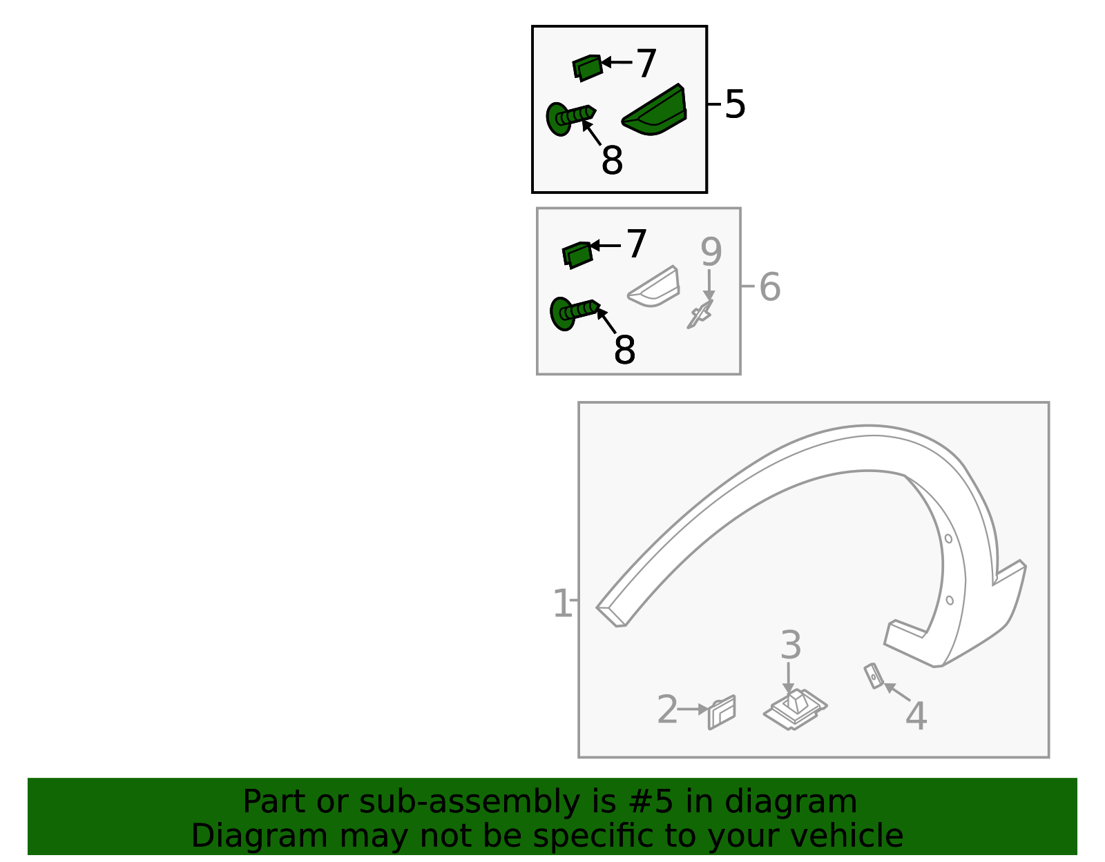 2021-2023 Kia Sorento | Upper Molding | 877F2-R5300 | Kia Auto Parts