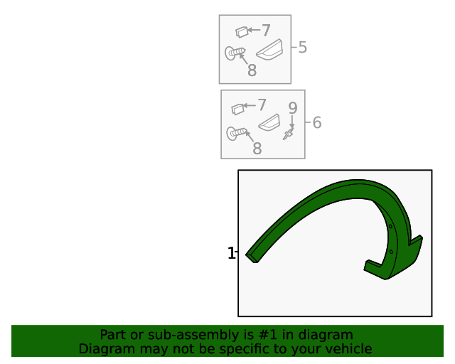 2021-2024 Kia Sorento Wheel Opening Molding 87712-R5000 | OEM Parts Online