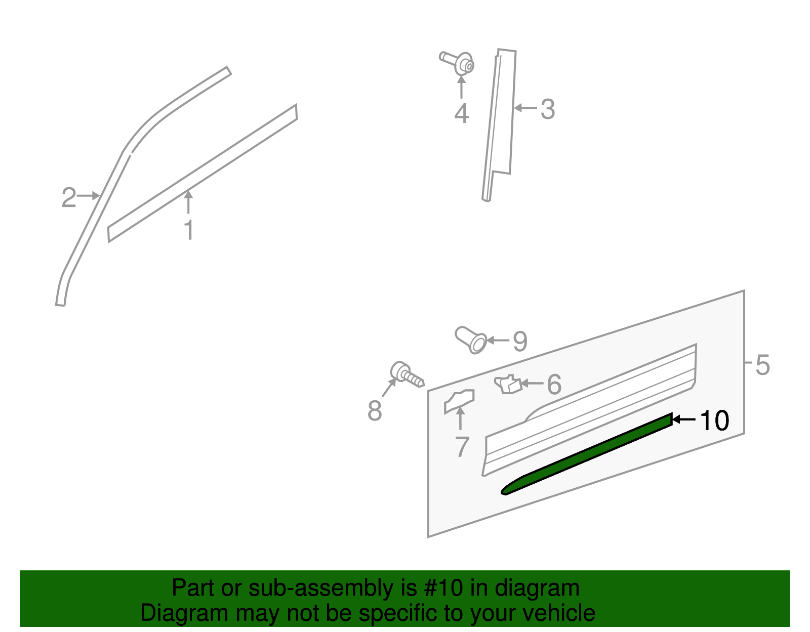 2022-2024 Volkswagen Tiguan Lower Molding 5NL-854-940-F-9B9 | OEM Parts ...