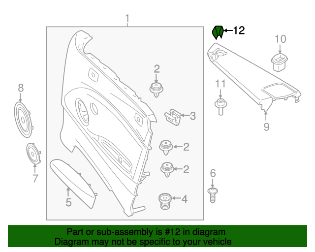 Genuine BMW 51-43-7-312-847 | Seat Belt Trim | FREE Shipping on Most ...