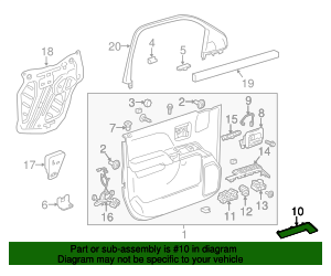 2014-2020 GM Trim Molding 23291512 | TascaParts.com