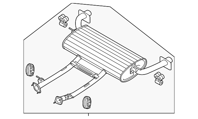 2021-2024 Genesis GV80 Muffler & Pipe 28710-T6100 | Retail Performance ...