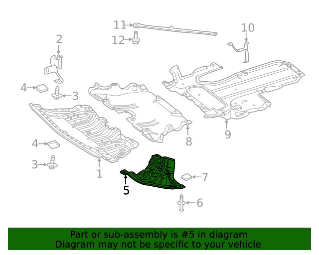 2021-2023 Mercedes-Benz E 450 Radiator Support Splash Shield 213-520-30 ...