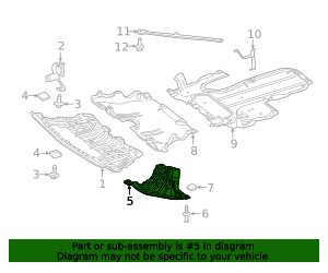 213-520-30-00-64 - Radiator Support Splash Shield 2021-2023 Mercedes ...