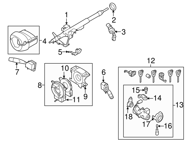 2011-2014 Subaru Clock Spring 83196FG030 | Subaru Parts Store