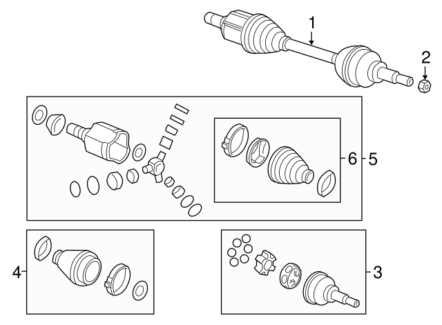 42697361 GM Front Driver Side Half-Shaft Assembly | GM Parts Store