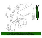 2020-2024 Chevrolet Front Passenger Side Fender Insulator 84567837 GM ...