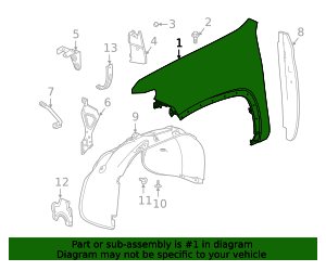 2020-2022 Chevrolet Front Driver Side Fender 84581166 | GM Parts Center