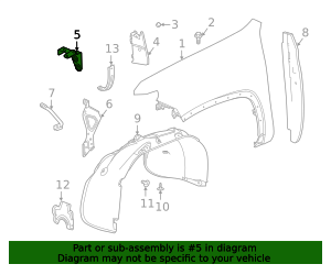 2020-2024 Chevrolet Passenger Side Body Side Front Fender Upper Front ...