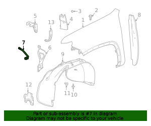 2020-2025 Chevrolet Front Fender Front Brace 84534509 GM ...
