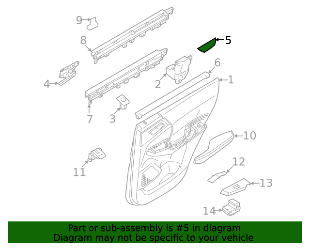 Genuine OEM Handle, Inside Cap Part# 7222B687XA Fits 2022 Mitsubishi ...