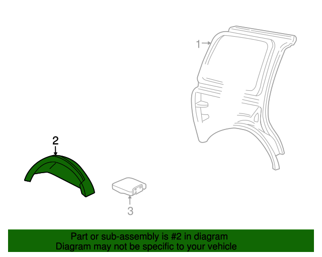 Genuine OEM Ford Part - Wheelhouse Panel AL1Z-7827865-A | Genuine OEM ...