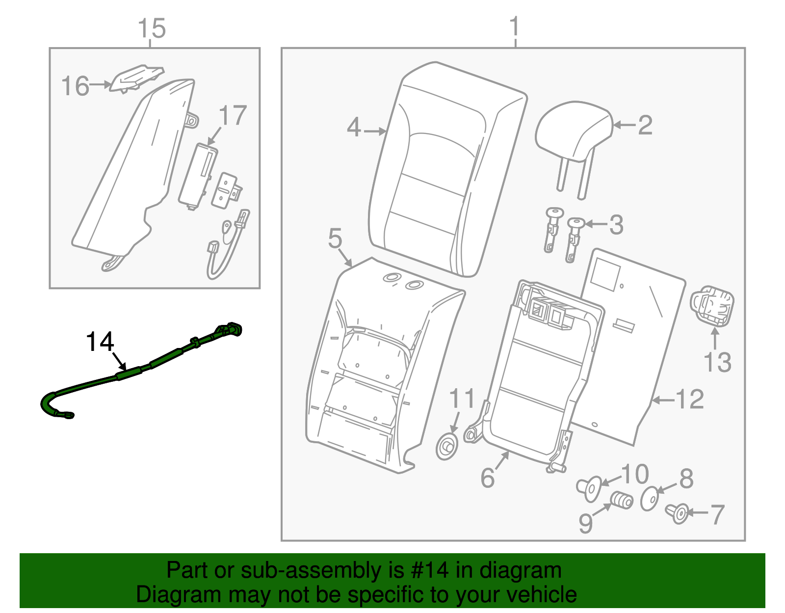 2016-2025 Chevrolet Malibu Rear Driver Side Seat Latch 84246357 GM ...