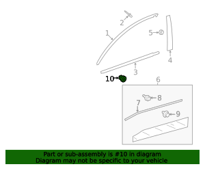 90178-A0061 - Lower Molding Nut - 2014-2023 Toyota | OEM Genuine Toyota ...