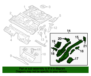 2015-2019 Volkswagen e-Golf Side Member Assembly 5QE-803-502-B | VW ...