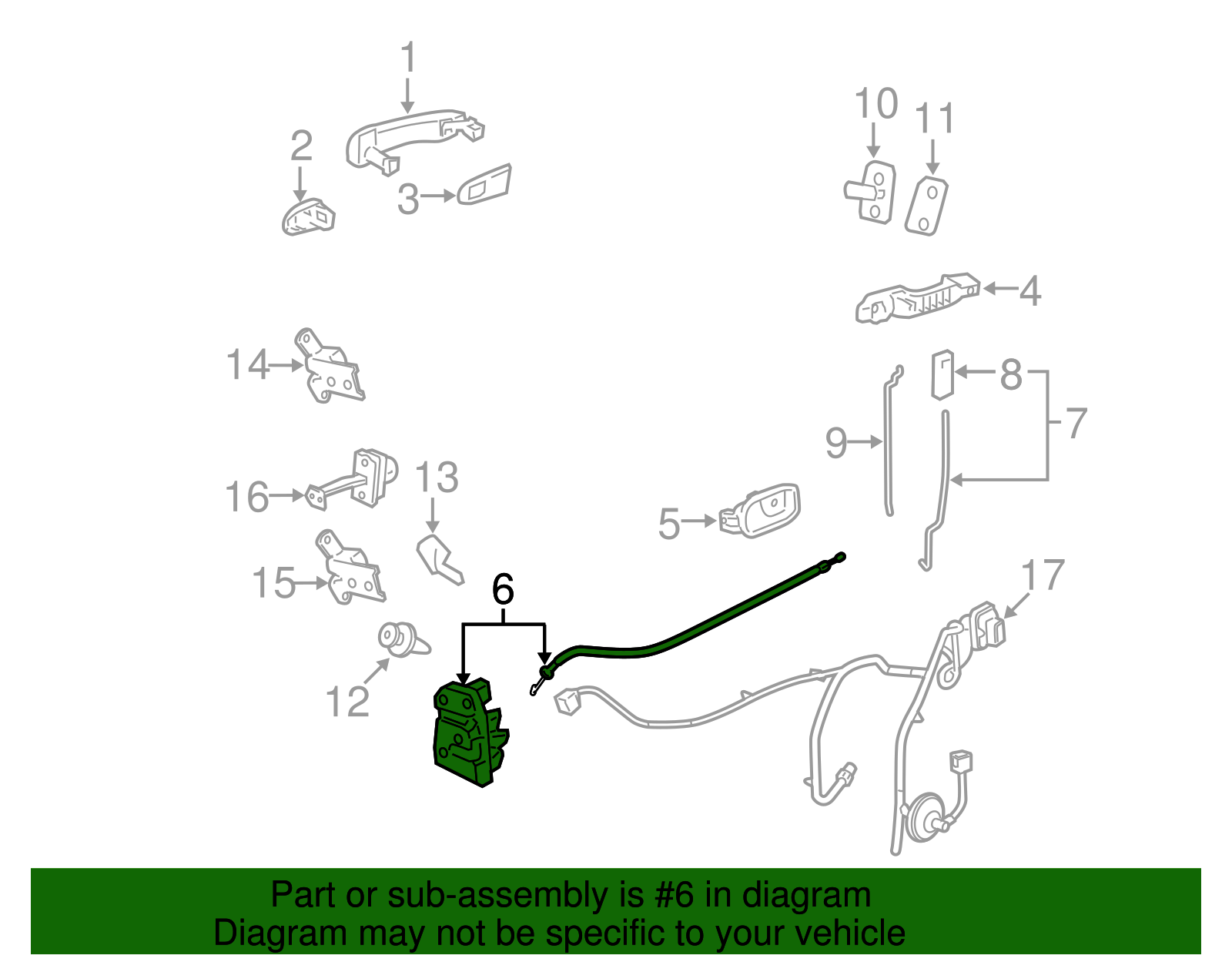 22865518 - Passenger Side Rear Door Lock 2007-2012 GM | Gateway Buick ...