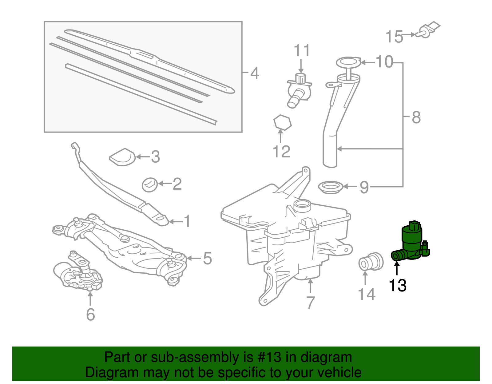 2016-2018 Toyota 2016-2018 Toyota - Washer Pump 85330-02050 | Sparks Parts