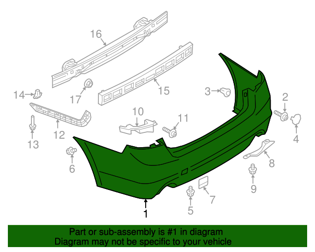 Genuine OEM Bumper Cover Part# 57704AL17A Fits 2018-2019 Subaru Legacy ...