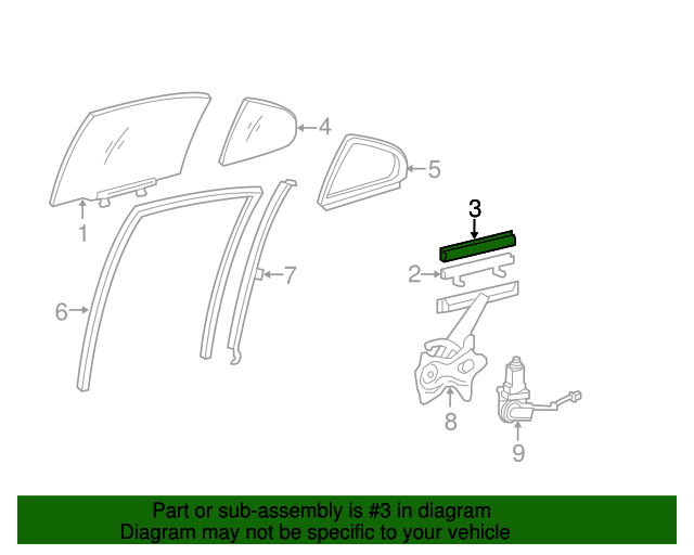 69975-22030 - Sash Channel Filler 2010-2023 Lexus | AutoNationParts.com